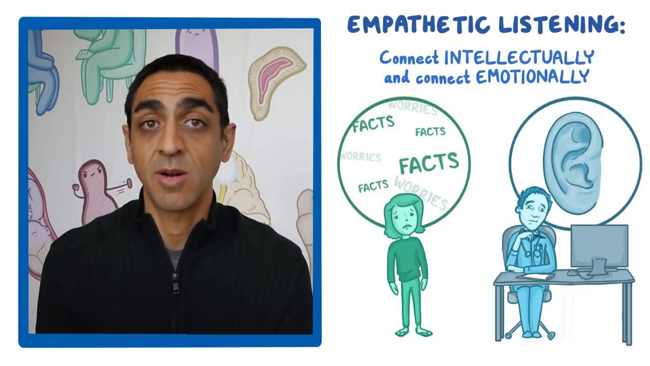 Empathetic listening for clinicians: Video & Anatomy | Osmosis